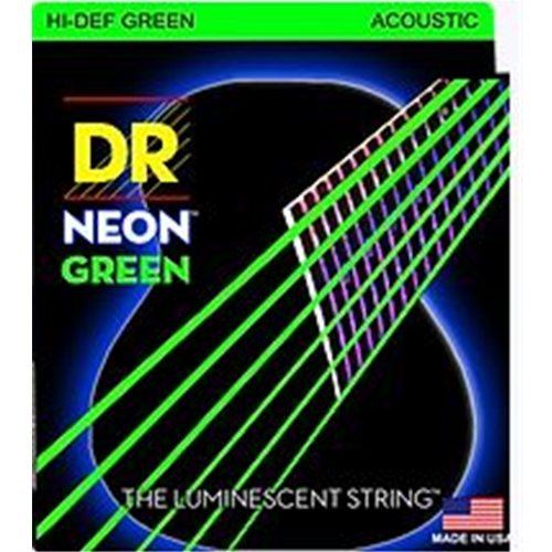 Robert's Musical Instruments - DR Music DR Neon Green Acoustic Strings